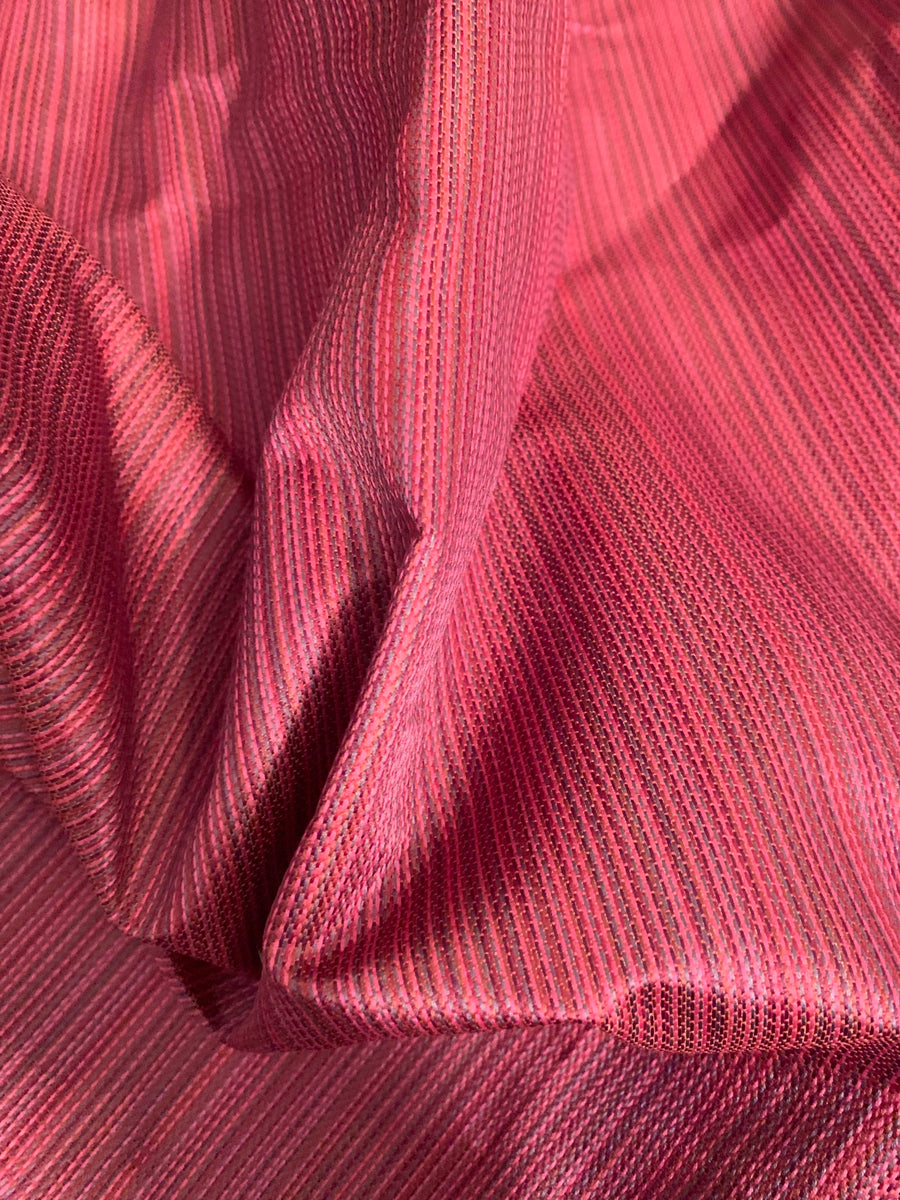 Raspberry Striped Upholestery – Fiibers Fabric